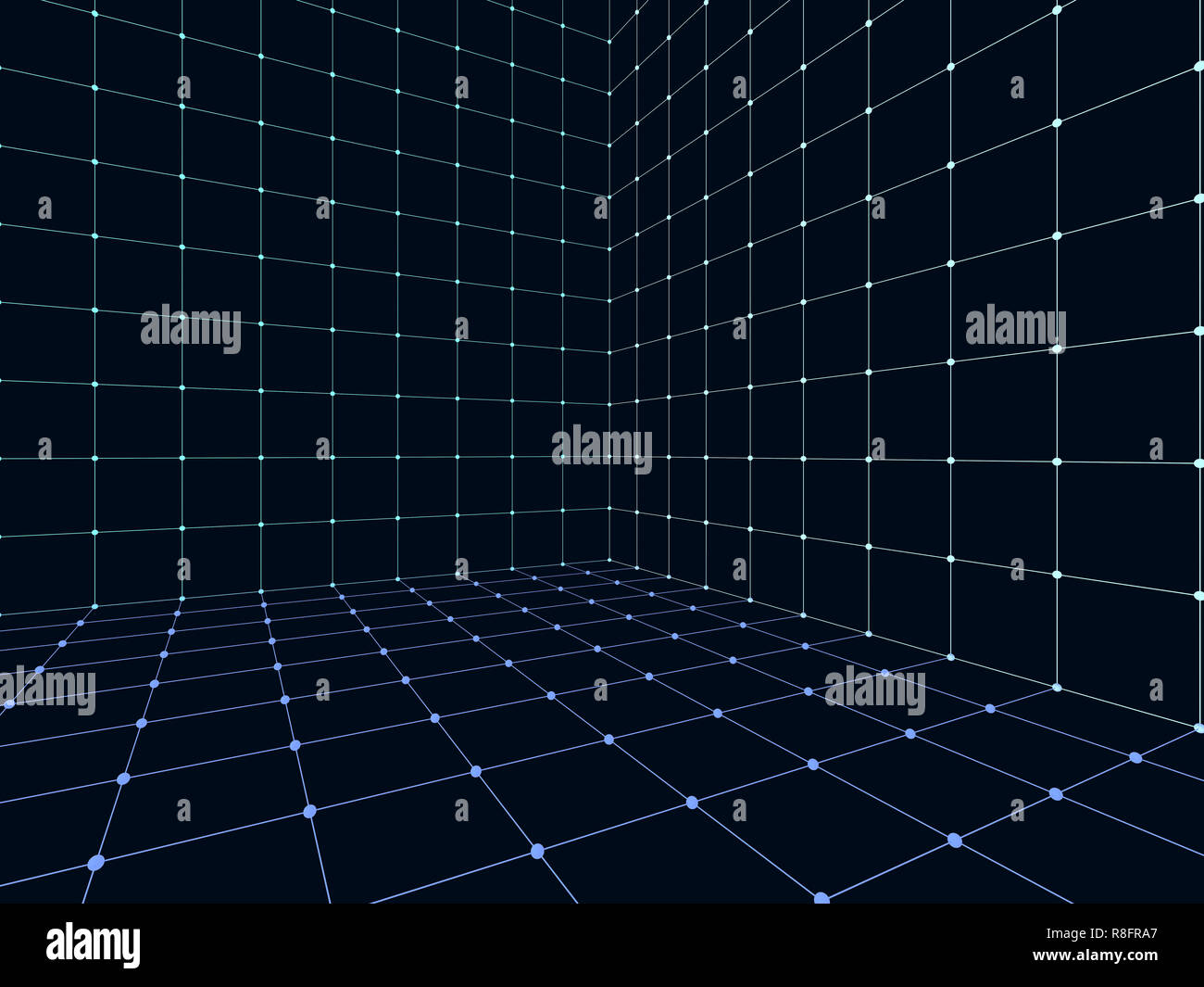 Abstract modern architecture background, empty open space interior. 3D ...