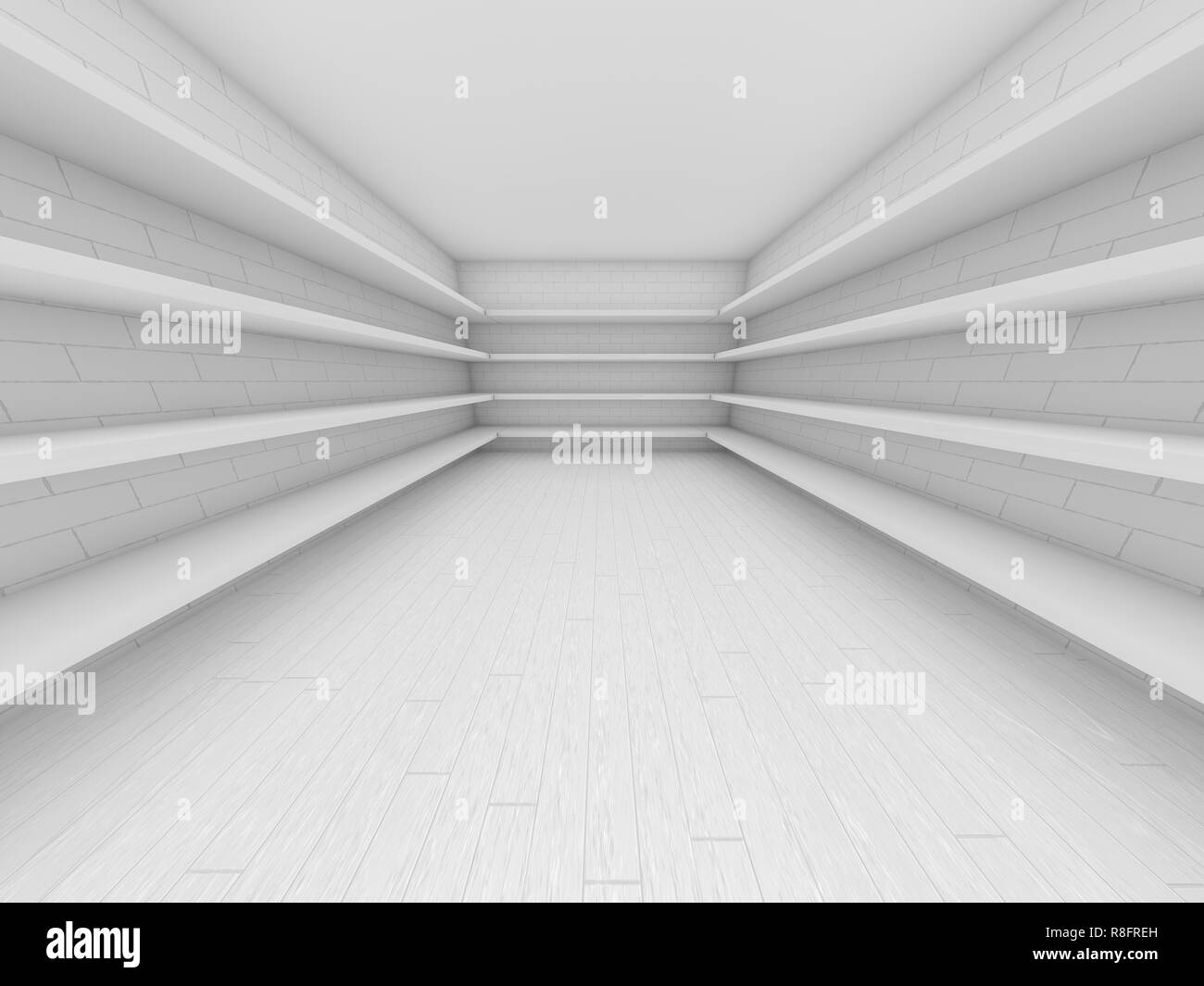 Abstract modern architecture background, empty open space interior. 3D ...