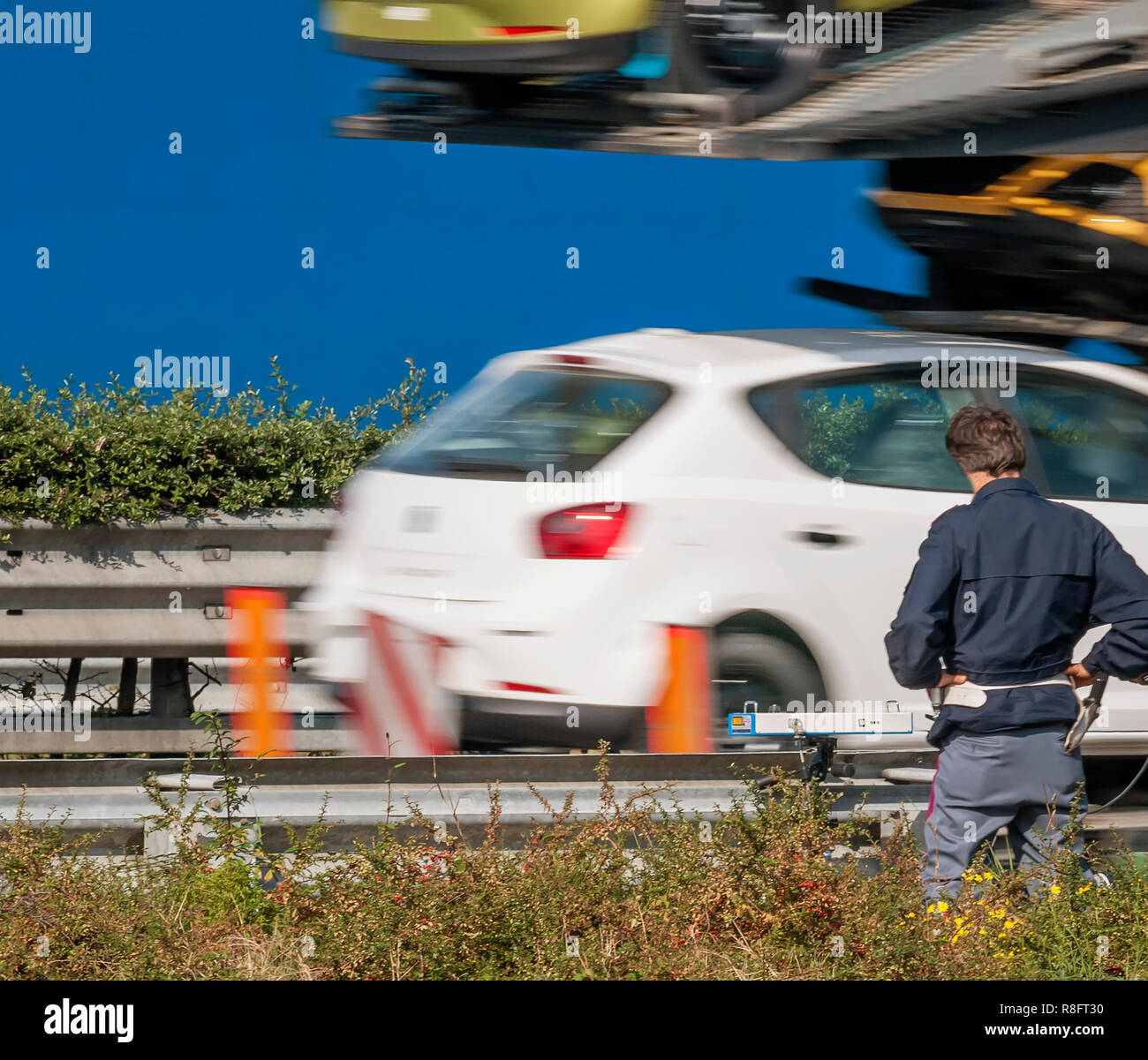 Police officer speed control hi-res stock photography and images - Alamy
