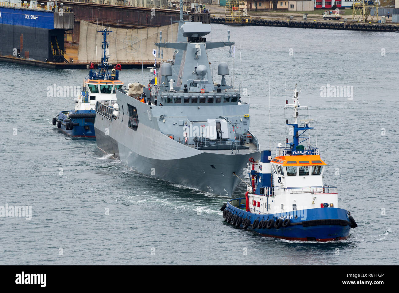 Polish Gawron-class corvette converted into Offshore Patrol Vessel ORP ...