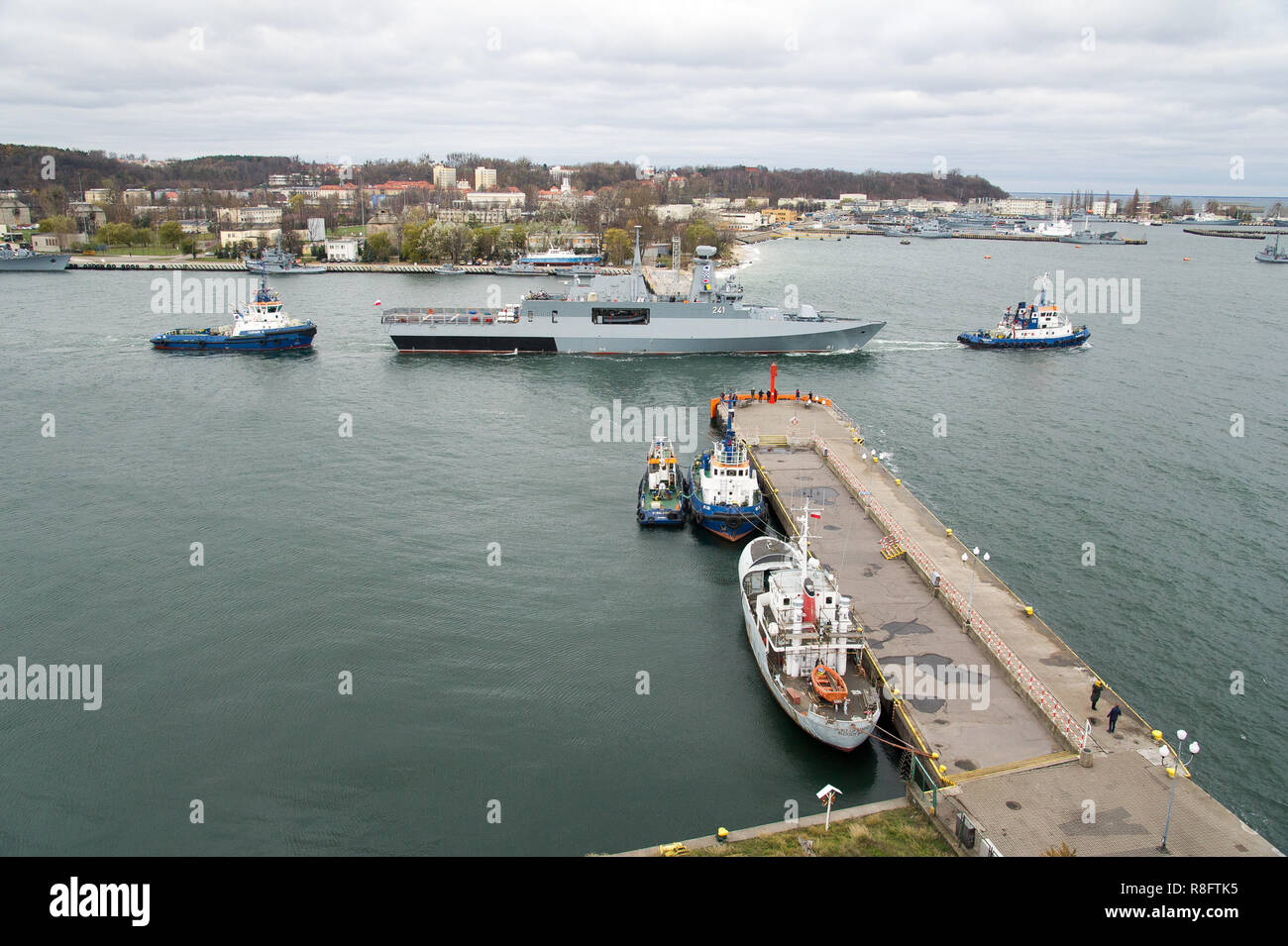 Polish Gawron-class corvette converted into Offshore Patrol Vessel ORP ...