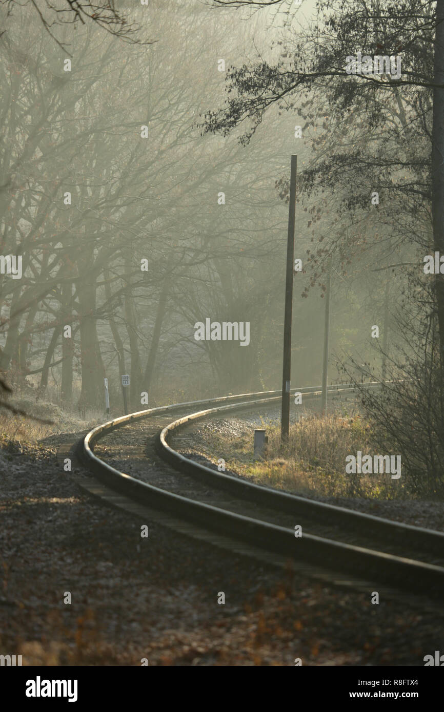 Railway track curve, distance hi-res stock photography and images - Alamy
