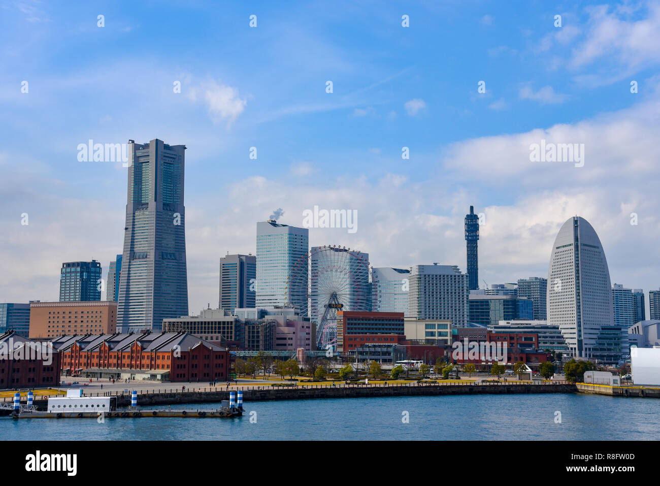 Landscape of Minato Mirai 21 area of Yokohama City in Kanagawa, Japan ...