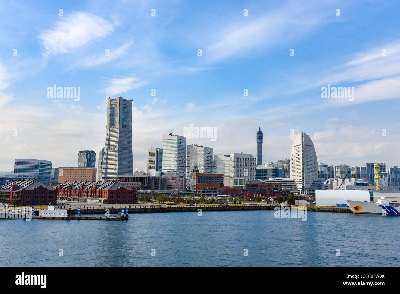Landscape of Minato Mirai 21 area of Yokohama City in Kanagawa, Japan ...