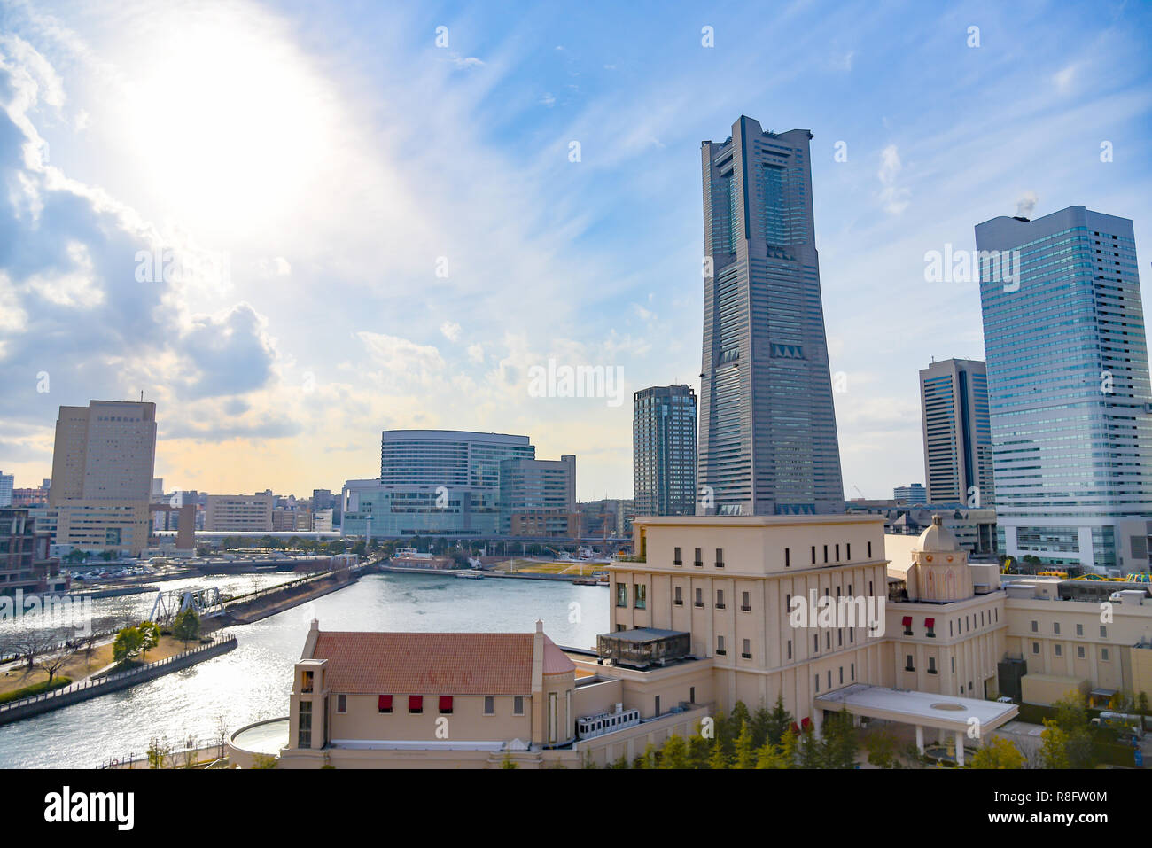 Landscape of Minato Mirai 21 area of Yokohama City in Kanagawa, Japan ...