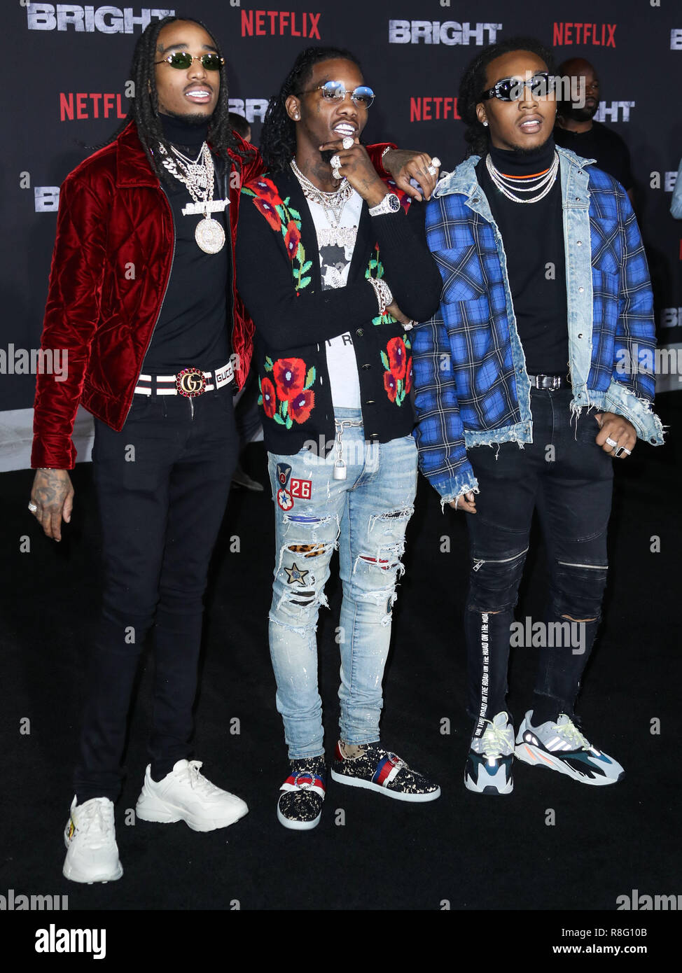 WESTWOOD, LOS ANGELES, CA, USA - DECEMBER 13: Takeoff, Offset, Quavo ...