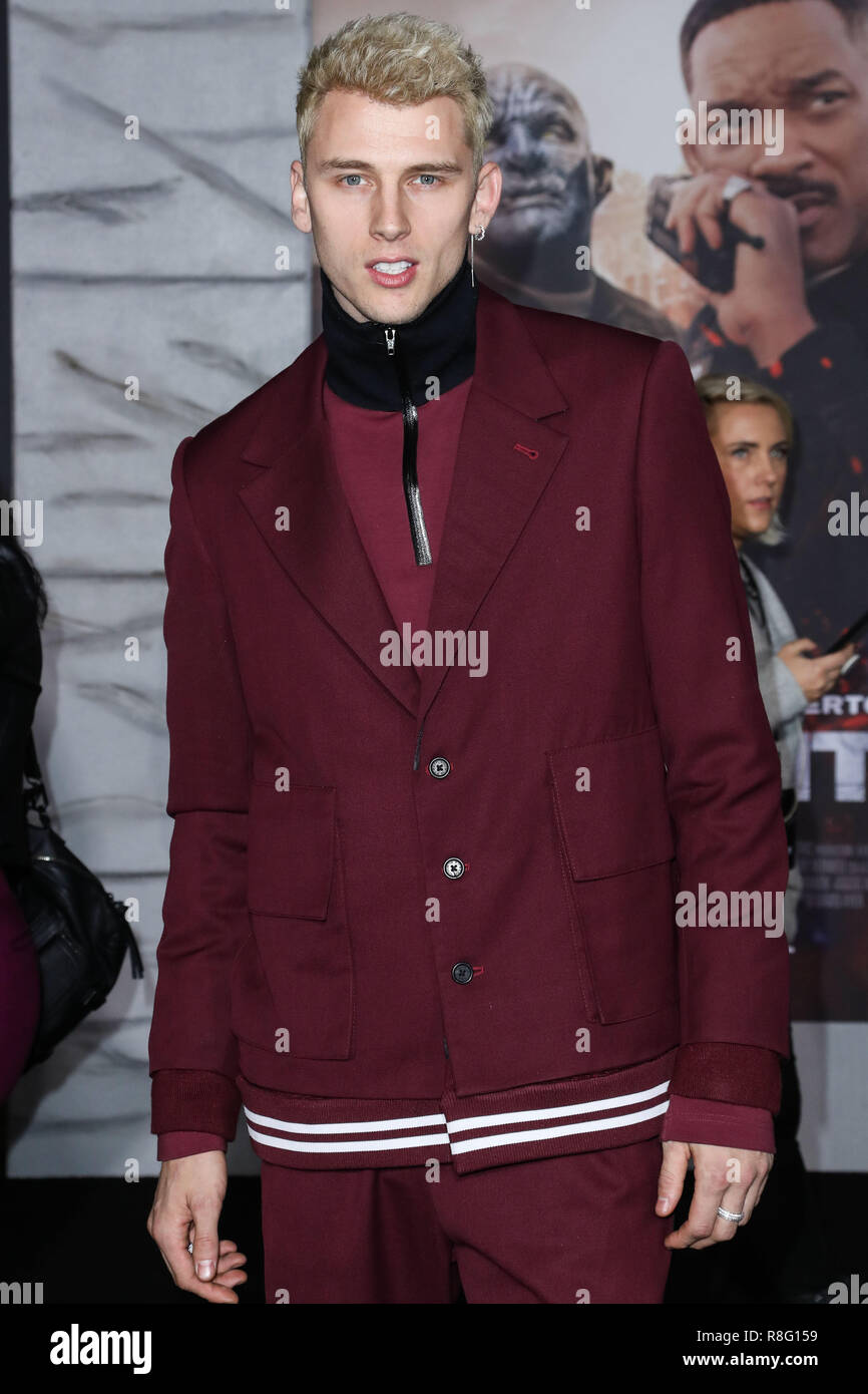 WESTWOOD, LOS ANGELES, CA, USA - DECEMBER 13: Machine Gun Kelly ...