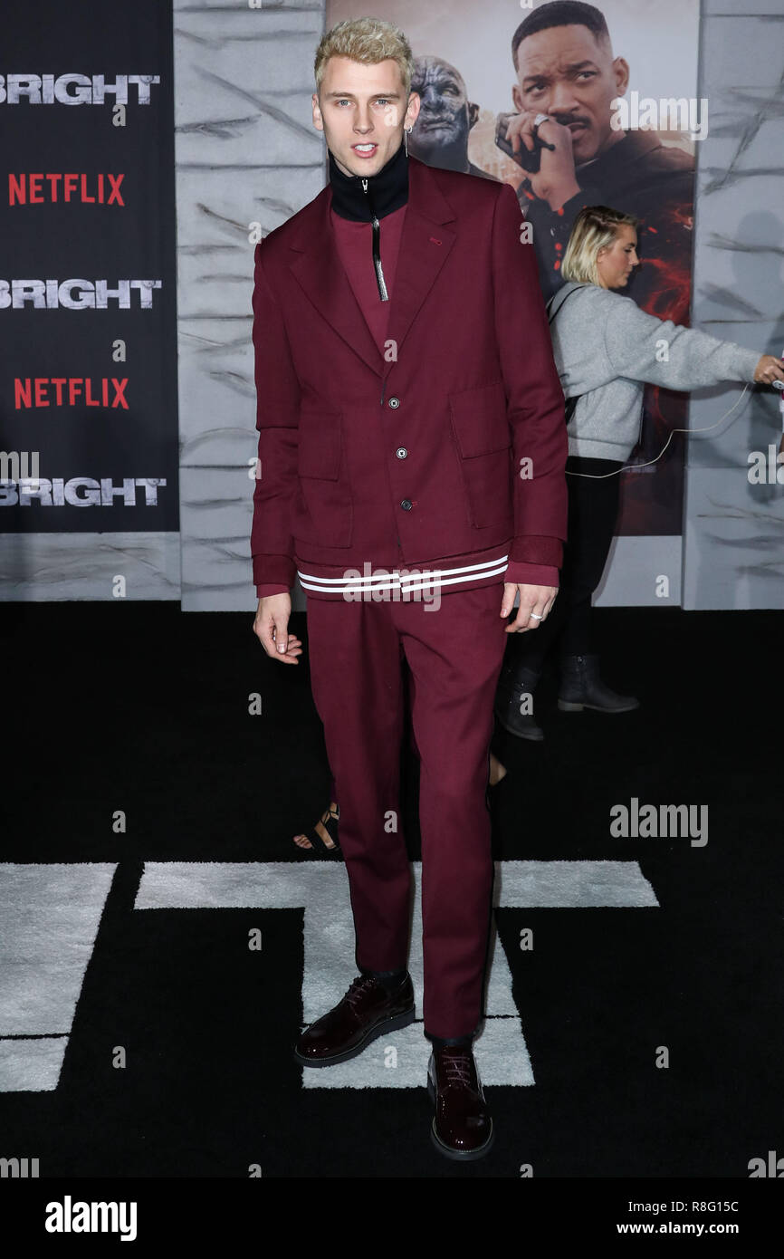 WESTWOOD, LOS ANGELES, CA, USA - DECEMBER 13: Machine Gun Kelly ...