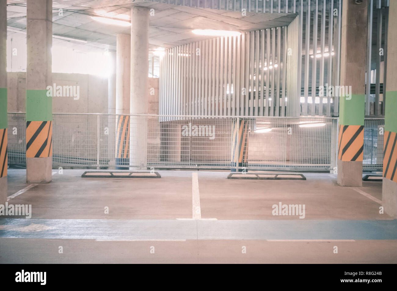 Empty car parking lot area Stock Photo - Alamy