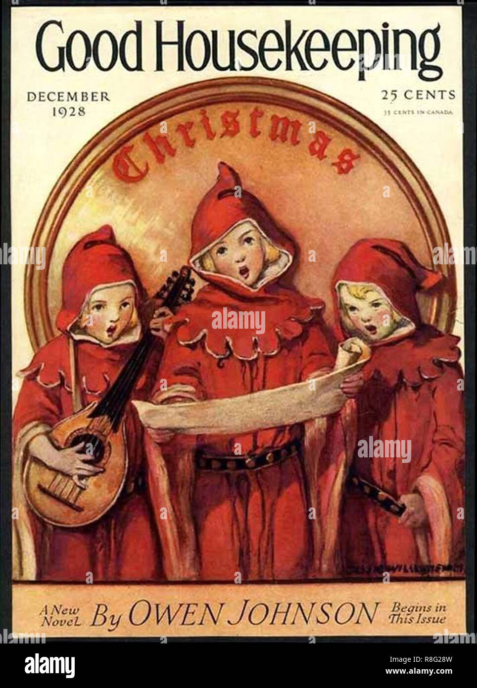 Vintage Christmas illustration Stock Photo - Alamy