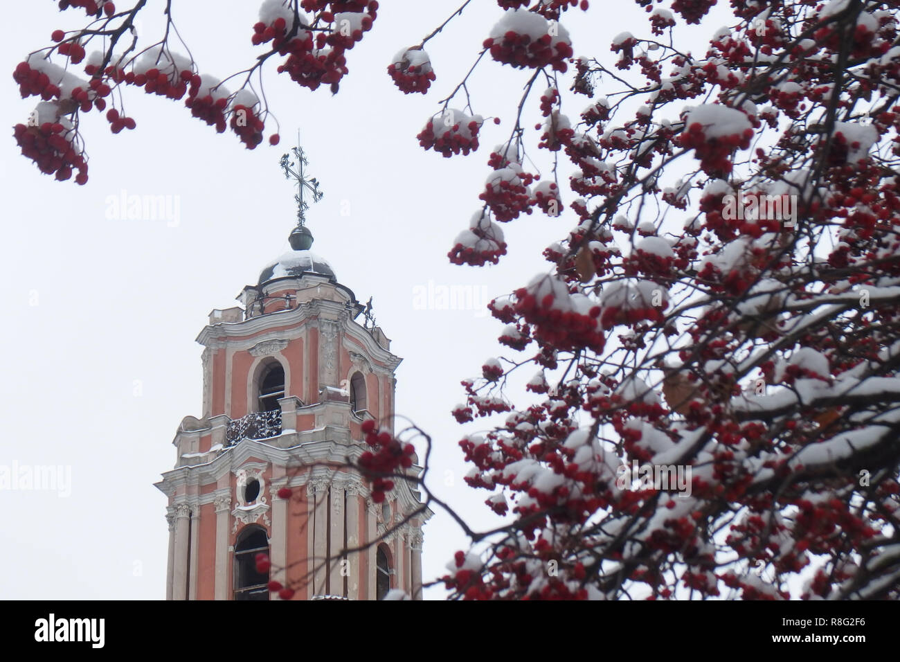 Snowy day, winter in Vilnius, Lithuania Stock Photo - Alamy