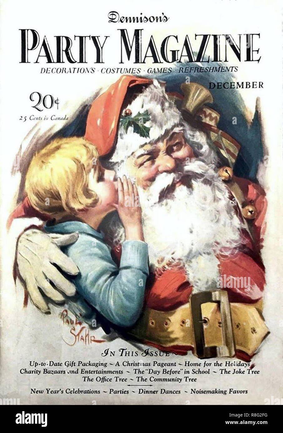 Vintage Christmas illustration Stock Photo - Alamy