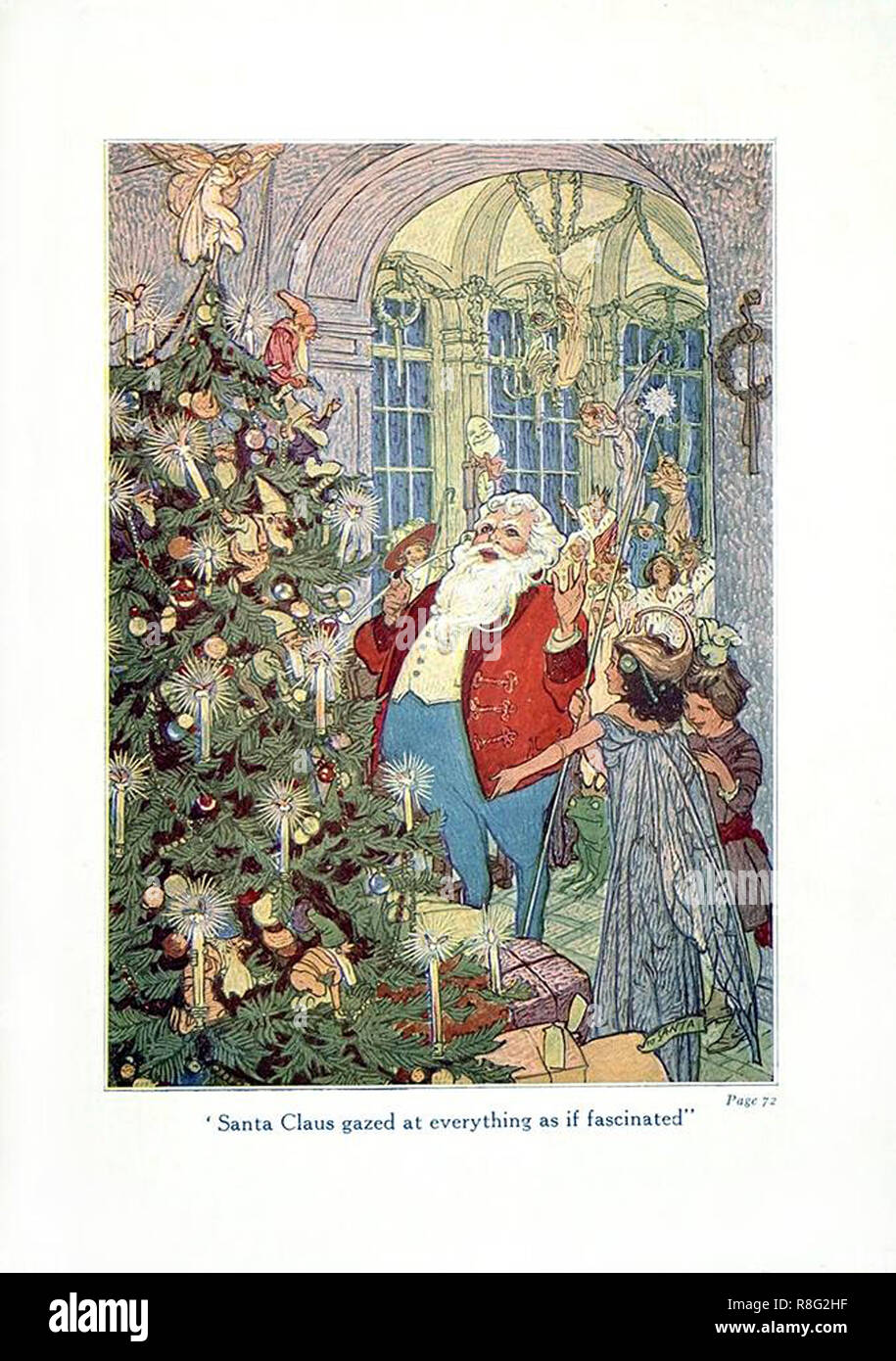 Vintage father christmas illustration hi-res stock photography and ...