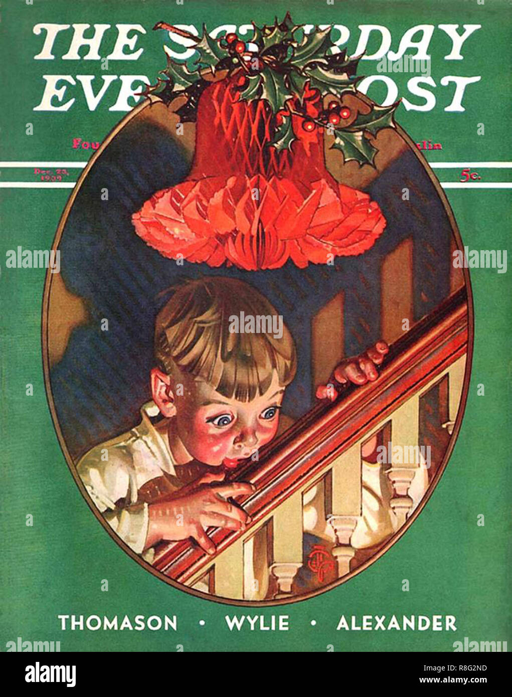 Vintage Christmas illustration Stock Photo - Alamy