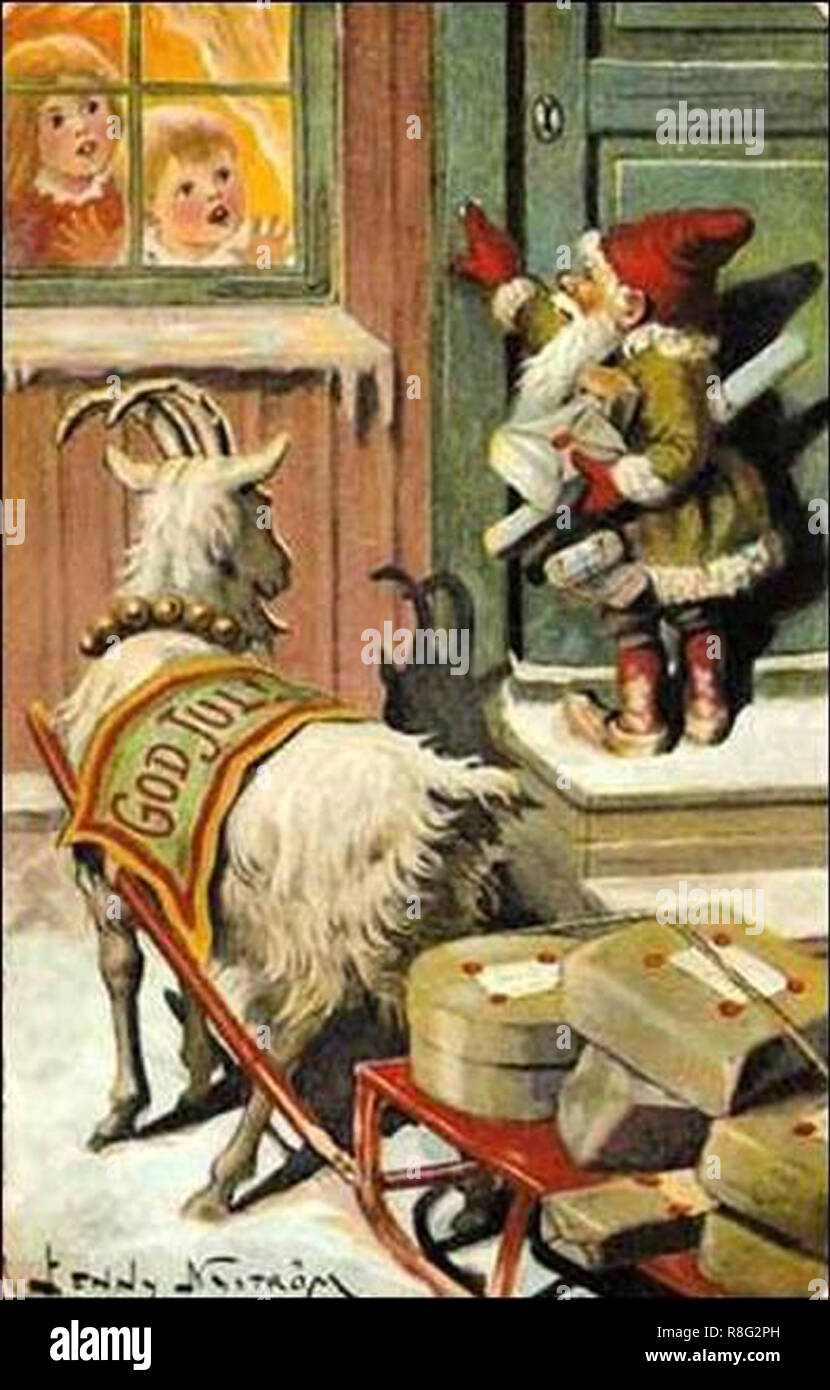 Vintage Christmas illustration Stock Photo - Alamy