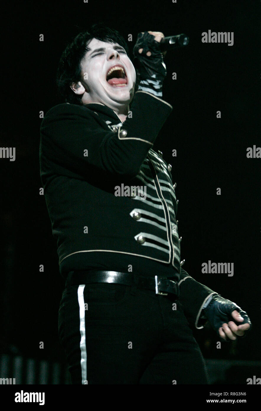 Gerard Way with My Chemical Romance performs in concert at the Bank ...