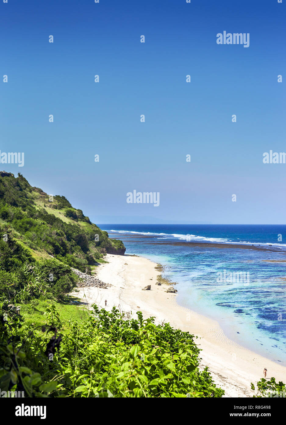 Aerial view of Pantai Pandawa beach on Bali island in Indonesia Stock ...