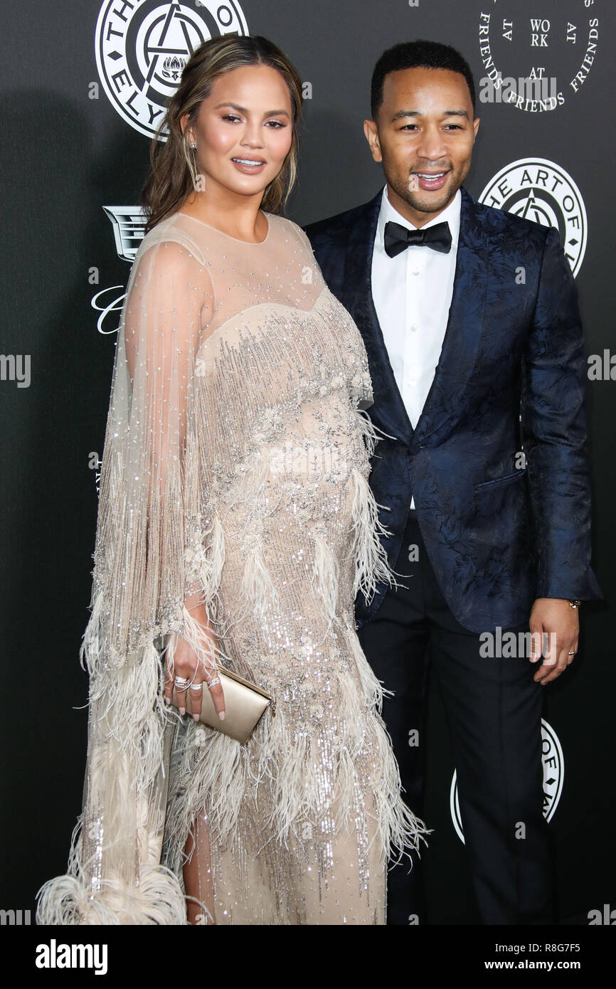 SANTA MONICA, LOS ANGELES, CA, USA - JANUARY 06: Chrissy Teigen, John ...