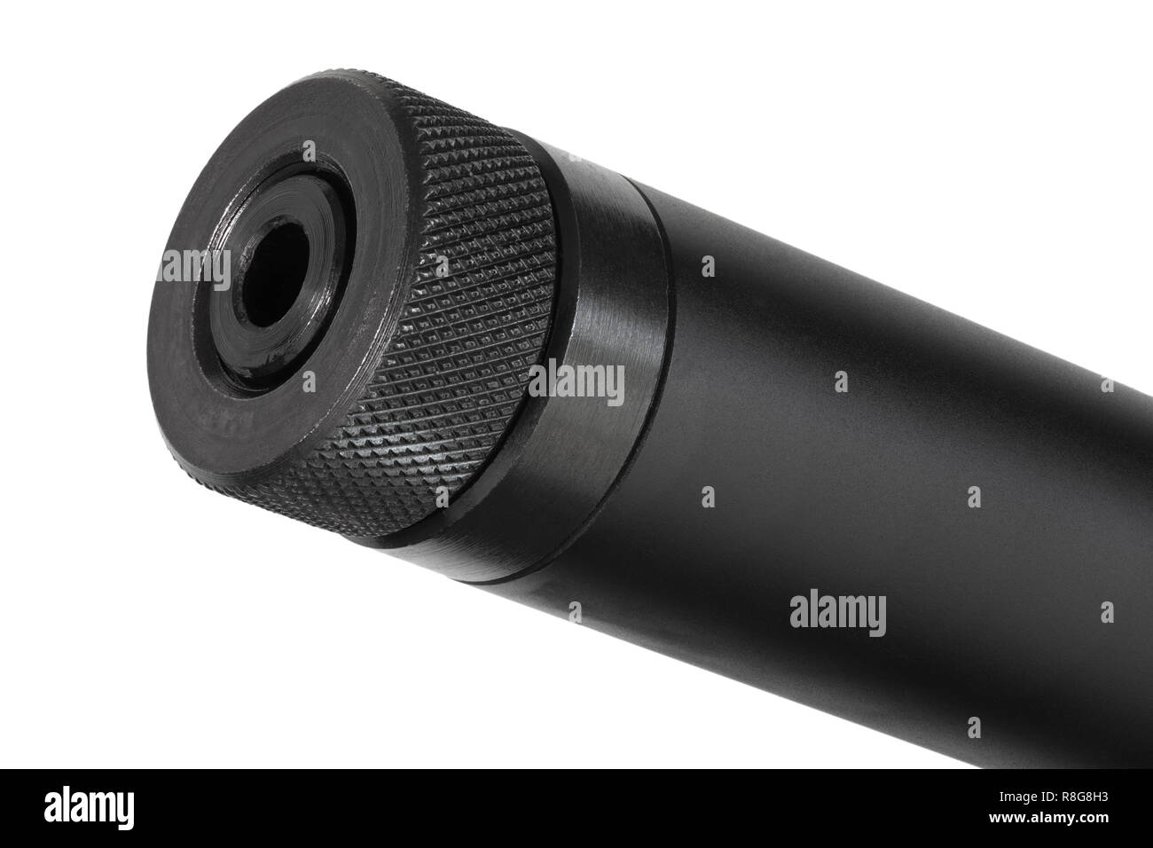 Nut that protects the thread on a rifle barrel for mounting a silencer ...