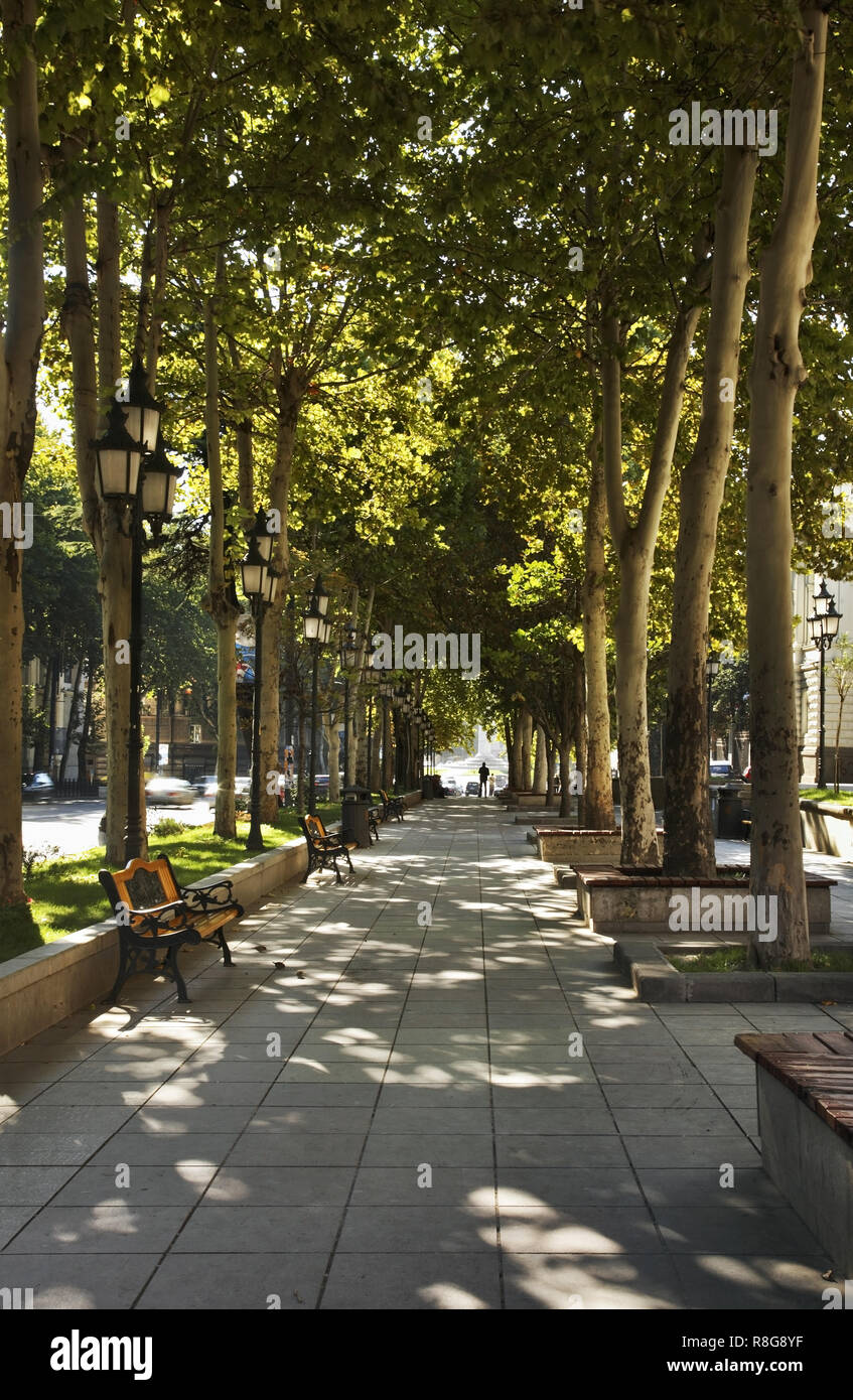 Rustaveli Avenue in Tbilisi. Georgia Stock Photo - Alamy