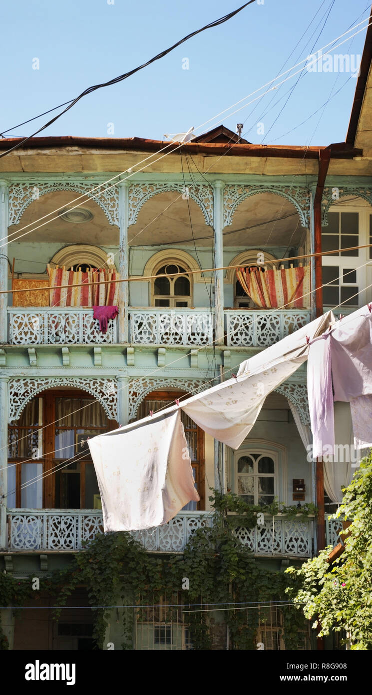 Old courtyard in Tbilisi. Georgia Stock Photo - Alamy