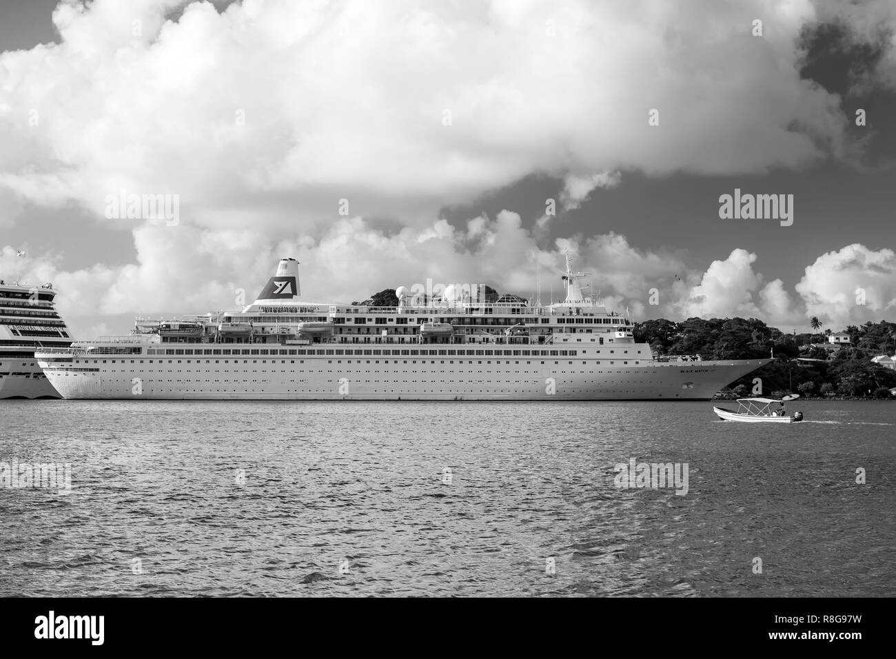 Harbor of castries Black and White Stock Photos & Images - Alamy