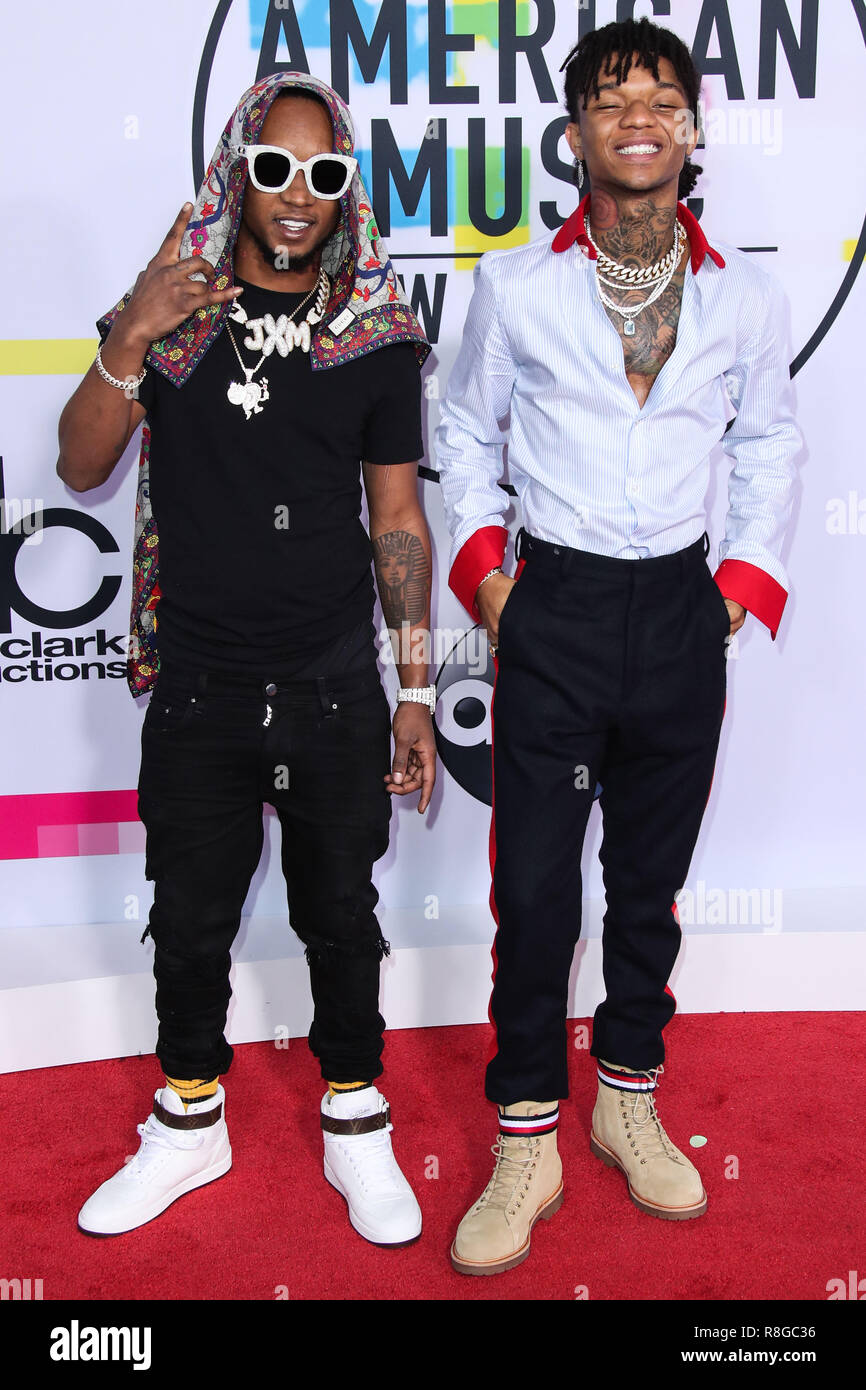 LOS ANGELES, CA, USA - NOVEMBER 19: Slim Jimmy, Swae Lee, Rae Sremmurd ...