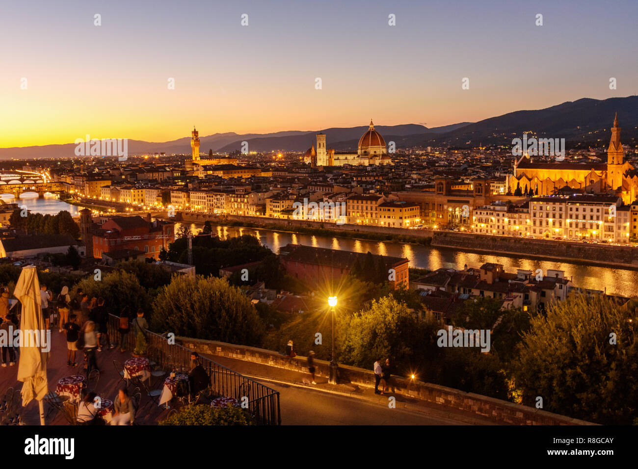 Florence, Italy - September 25, 2018: View of Florence from Piazzale ...