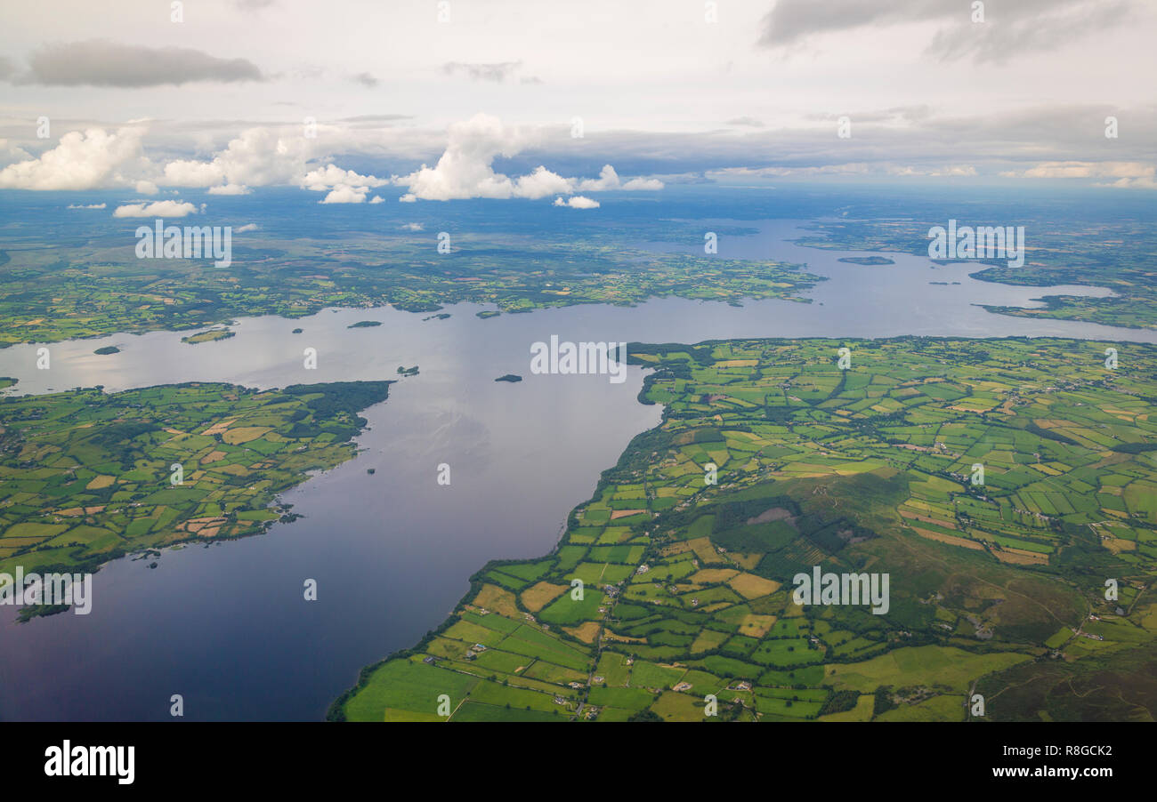 Luftaufnahme vom River Shannon, Irland Stock Photo - Alamy