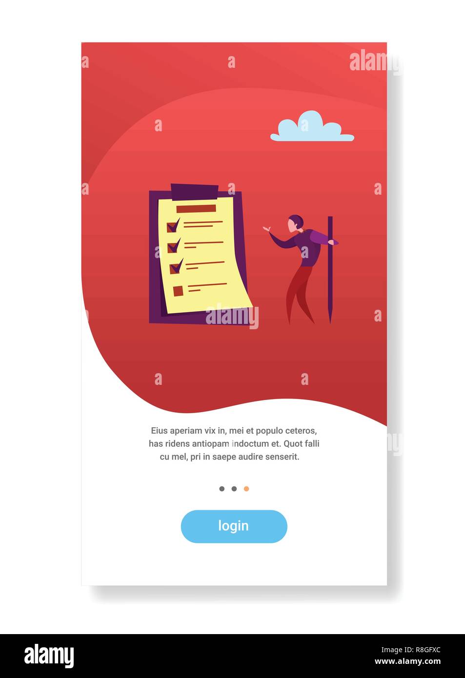 businessman standing looking check list think problem solution planning ...