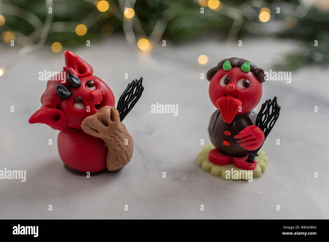 Christmas marzipan figures Stock Photo - Alamy