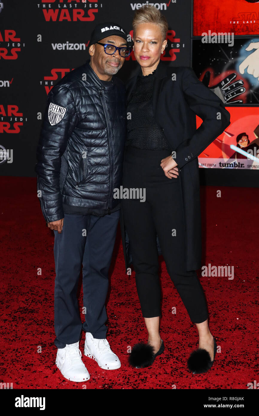 LOS ANGELES, CA, USA - DECEMBER 09: Spike Lee, Tonya Lewis Lee at the ...