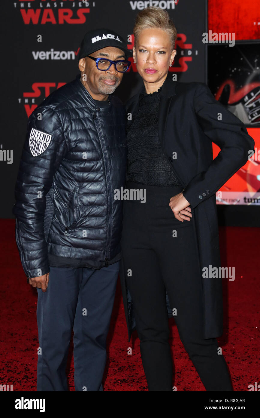 LOS ANGELES, CA, USA - DECEMBER 09: Spike Lee, Tonya Lewis Lee at the ...
