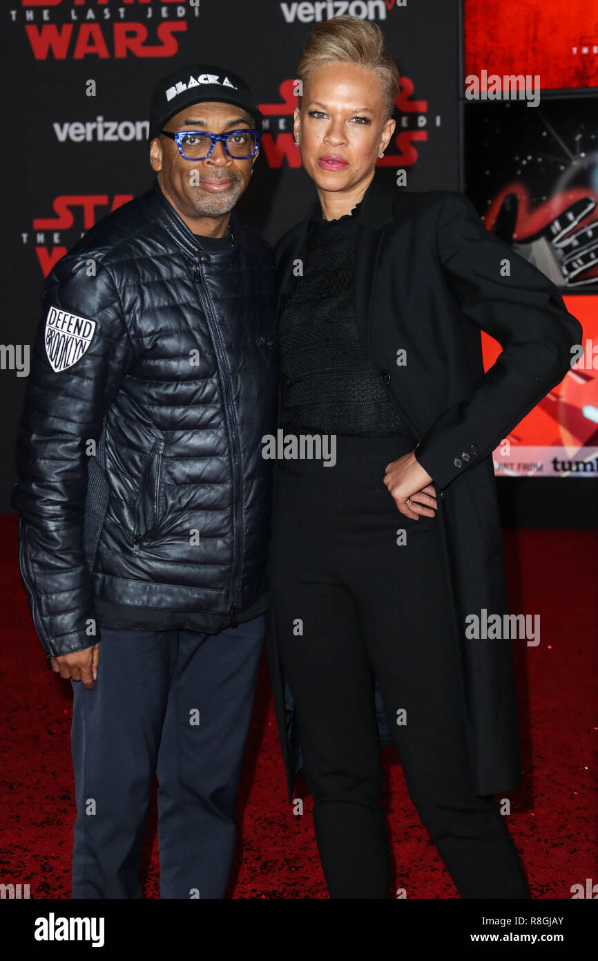 LOS ANGELES, CA, USA - DECEMBER 09: Spike Lee, Tonya Lewis Lee at the ...