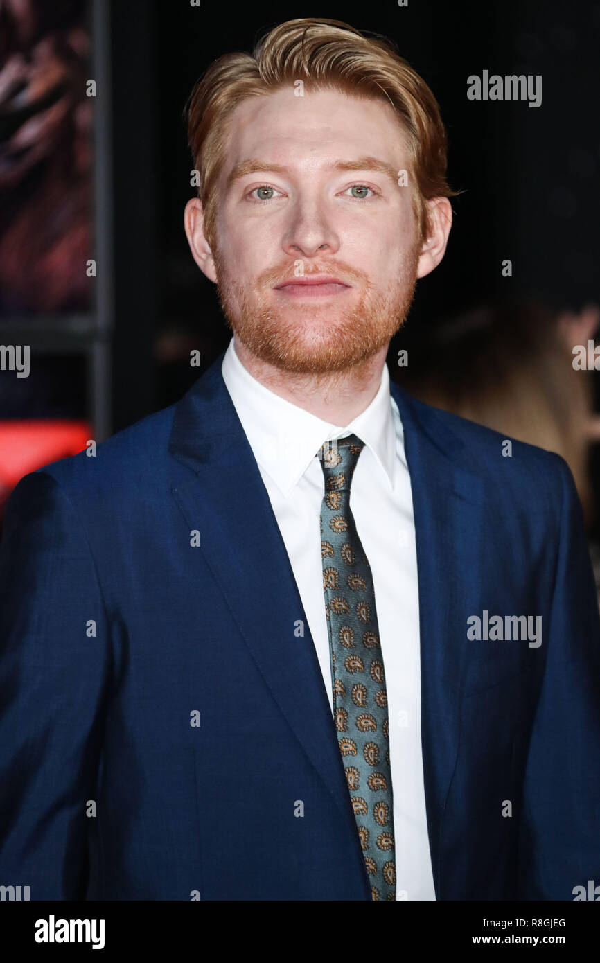 LOS ANGELES, CA, USA - DECEMBER 09: Domhnall Gleeson at the World ...