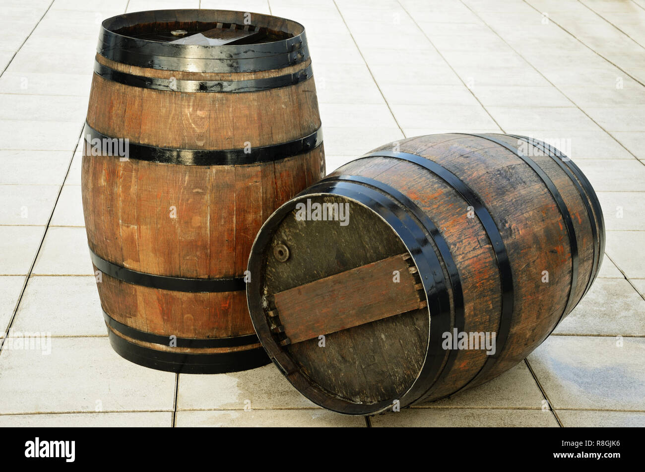 Two horizontal barrels hi-res stock photography and images - Alamy