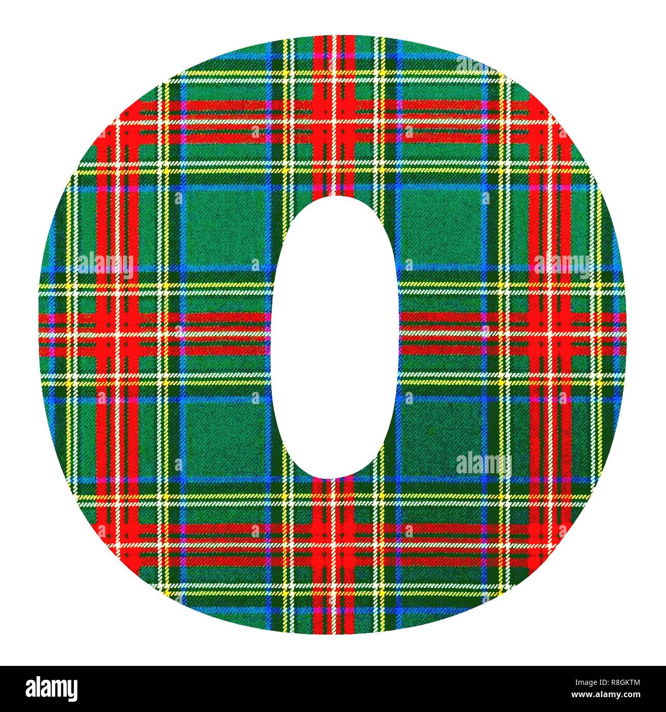 Scottish style fabric texture Alphabet Symbol Character on White ...