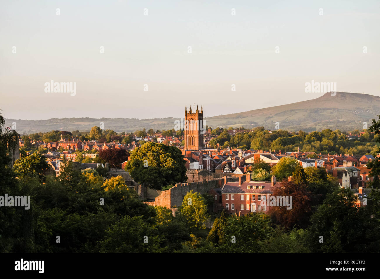 Ludlow in Shropshire from Whitcliffe Common Stock Photo - Alamy