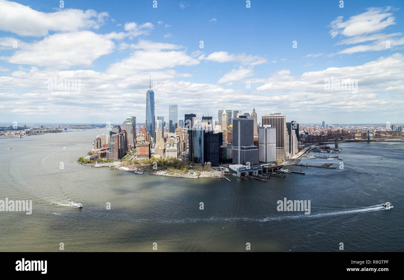 Downtown manhattan arial view hi-res stock photography and images - Alamy