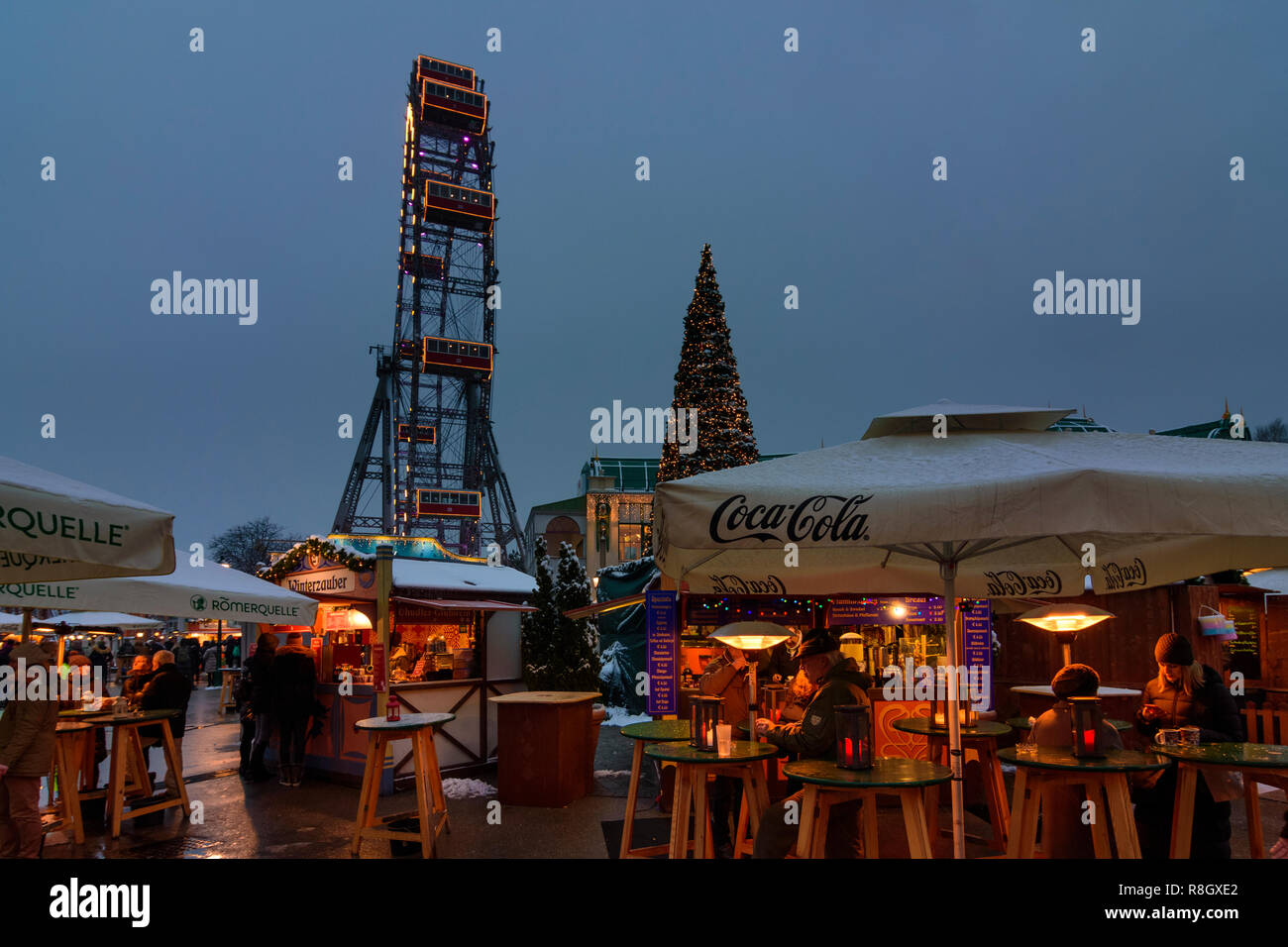 Wien, Vienna: Riesenrad (Ferris Wheel, giant wheel) in Prater Amusement ...