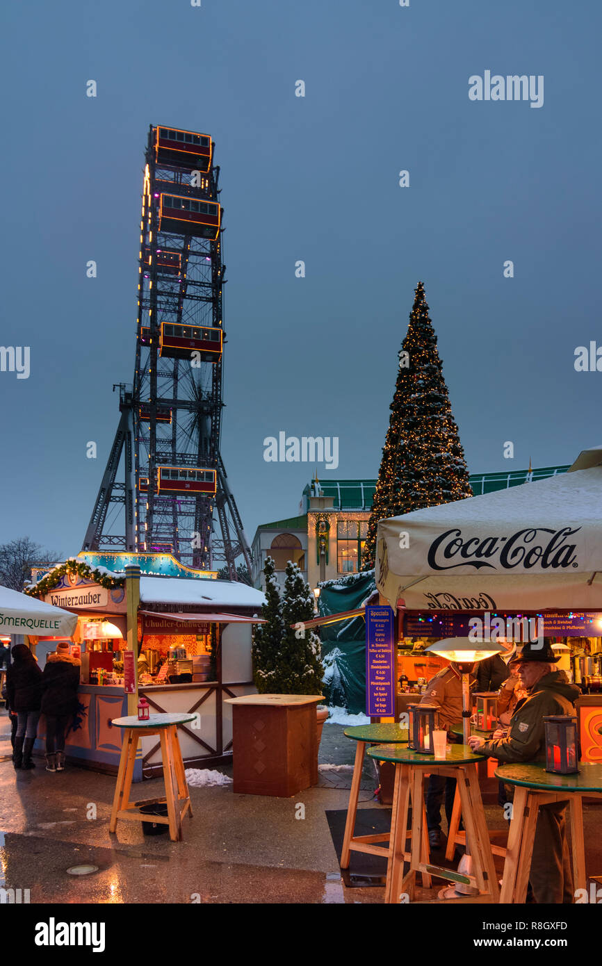 Wien, Vienna: Riesenrad (Ferris Wheel, giant wheel) in Prater Amusement ...