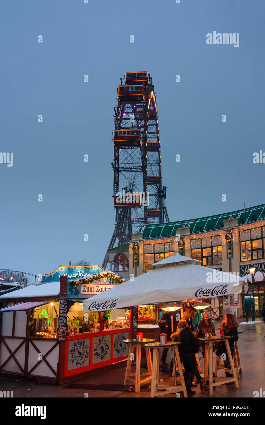Wien, Vienna: Riesenrad (Ferris Wheel, giant wheel) in Prater Amusement ...