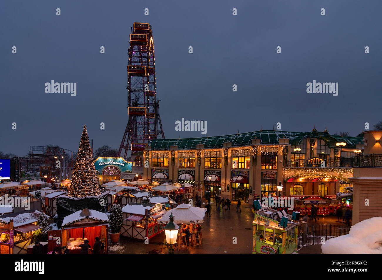 Wien, Vienna: Riesenrad (Ferris Wheel, giant wheel) in Prater Amusement ...