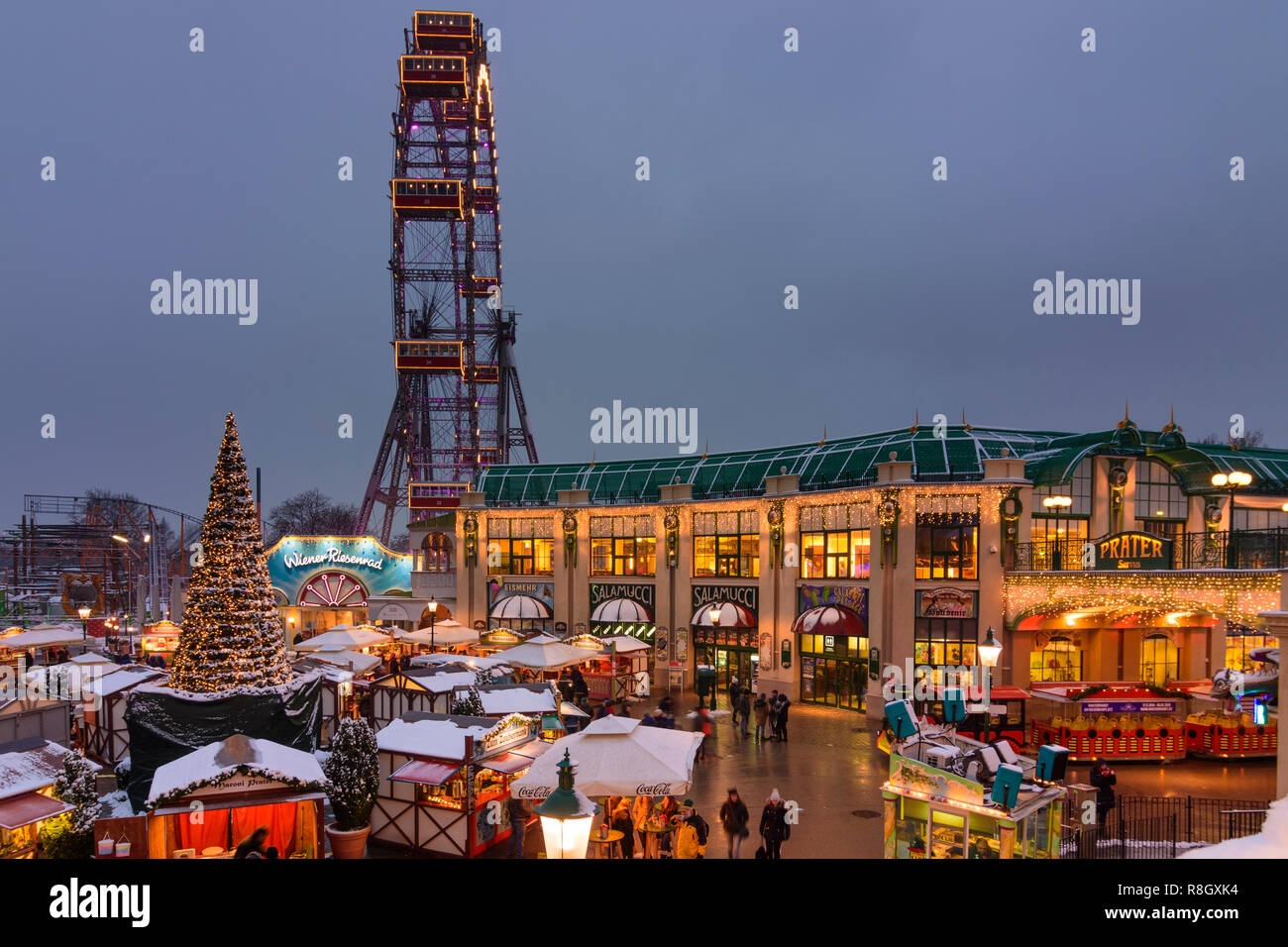 Wien, Vienna: Riesenrad (Ferris Wheel, giant wheel) in Prater Amusement ...