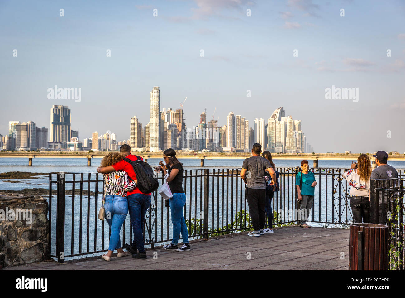 Panama City, Panama - Mar 10th 2018 - Tourists and locals taking ...