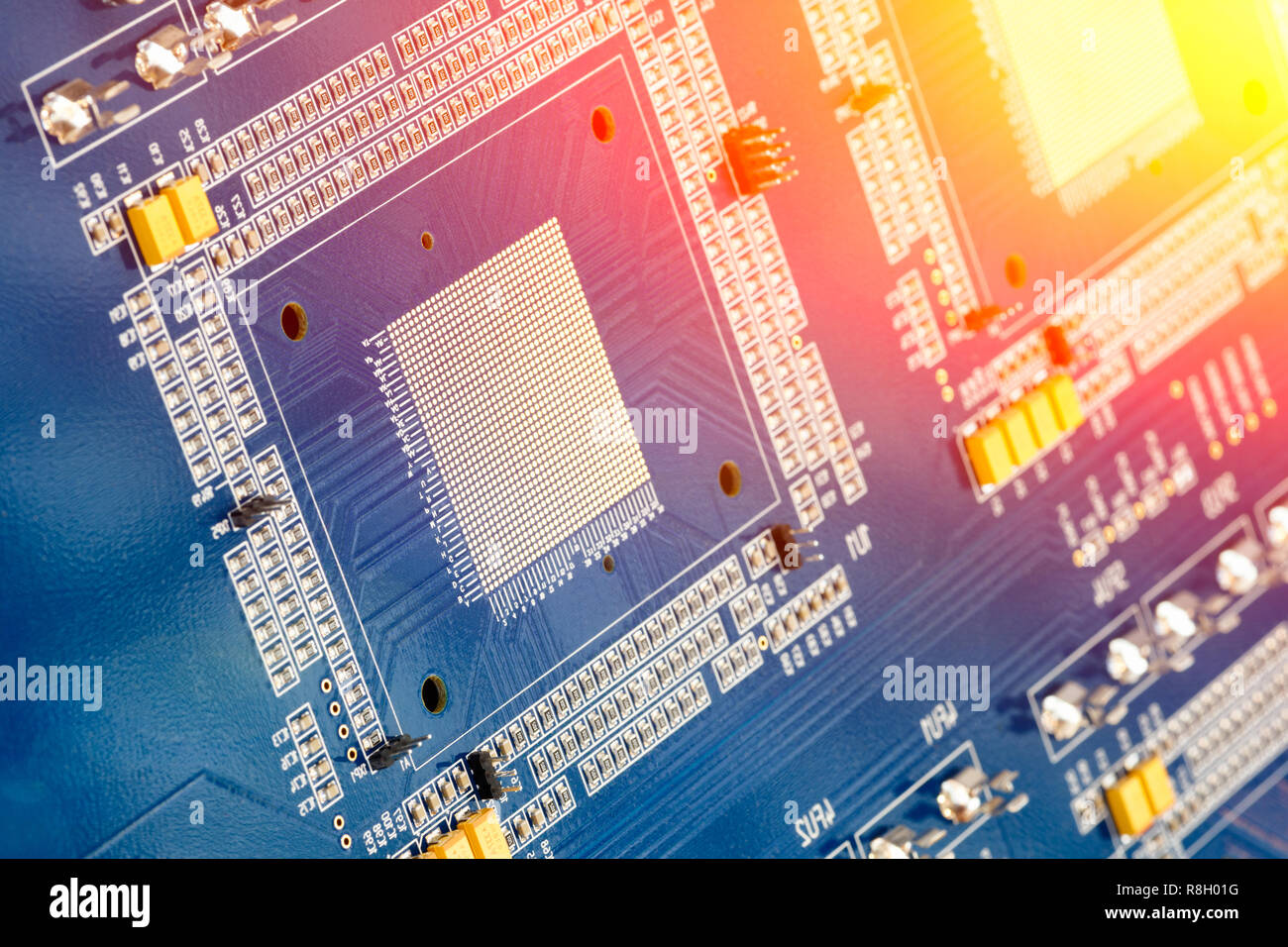 Circuit board. Electronic computer hardware technology. Motherboard ...