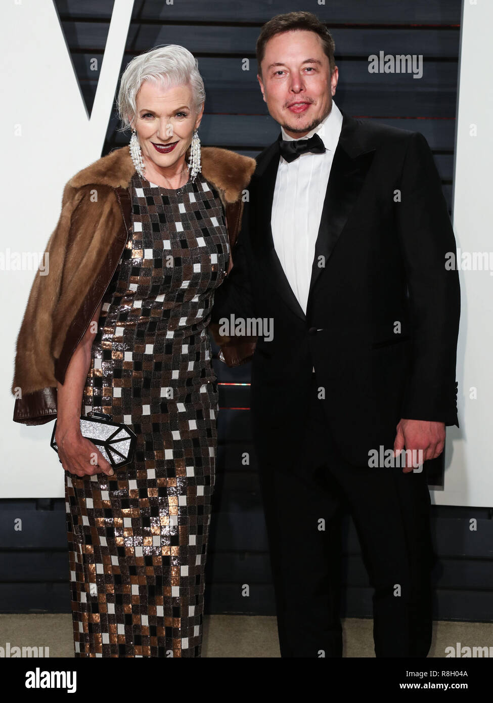 BEVERLY HILLS, LOS ANGELES, CA, USA - FEBRUARY 26: Maye Musk, Elon Musk ...