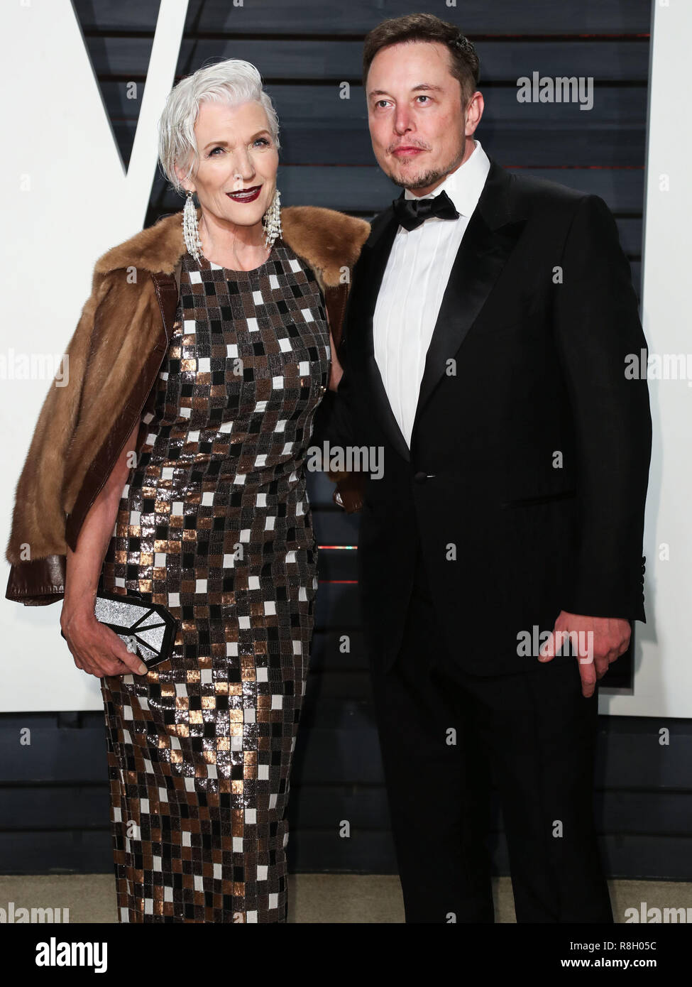BEVERLY HILLS, LOS ANGELES, CA, USA - FEBRUARY 26: Maye Musk, Elon Musk ...
