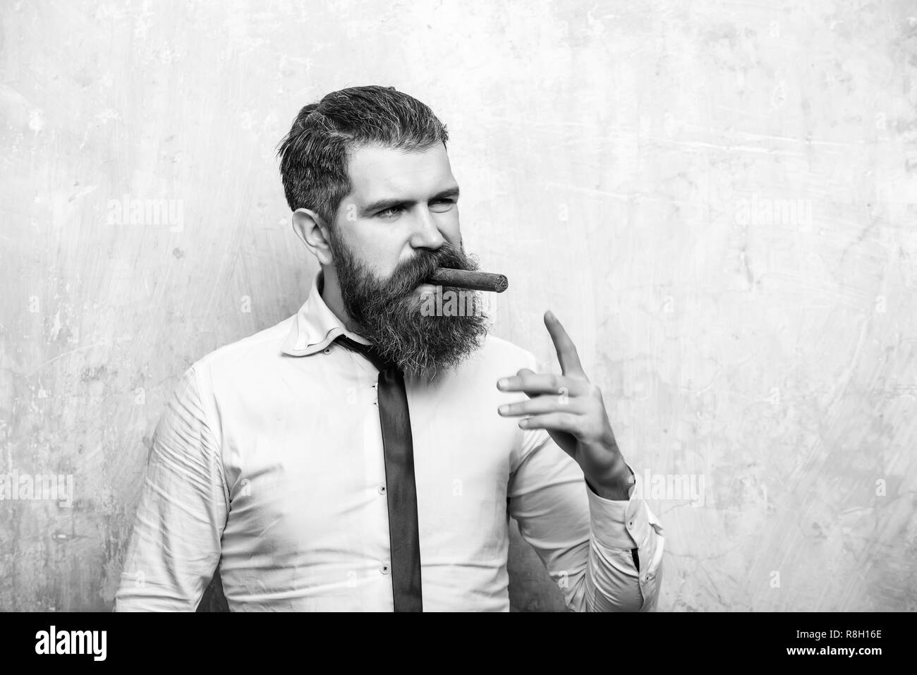 Serious young man long hair Black and White Stock Photos & Images - Alamy