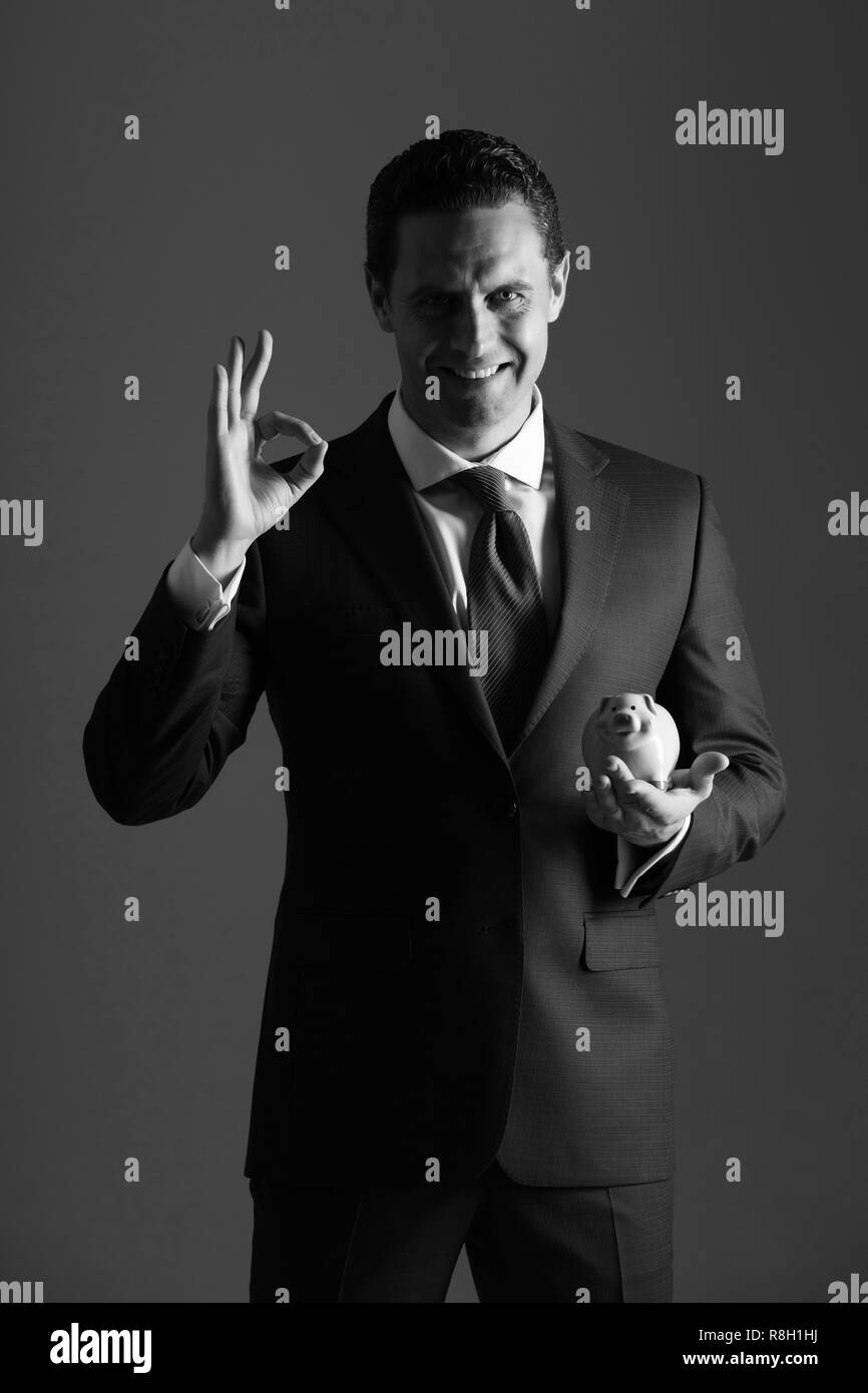 Happy smiling ceo manager Black and White Stock Photos & Images - Alamy